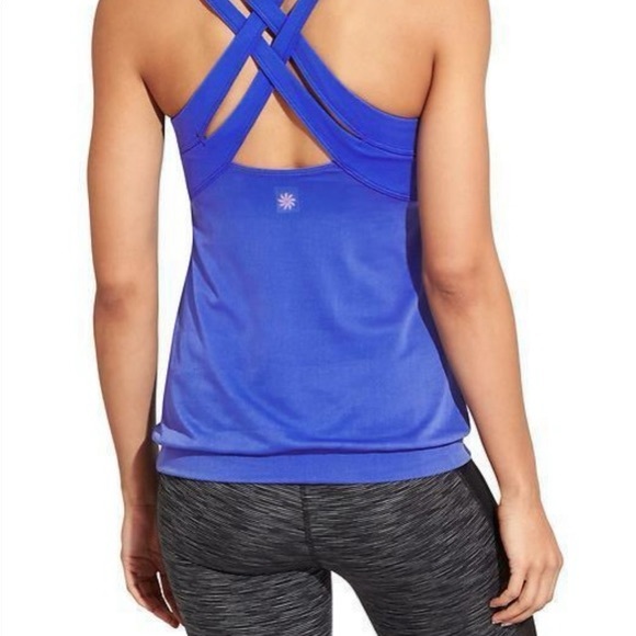 Athleta | Tops | Athleta Miles Mesh Crossback Workout Tank In Purple ...